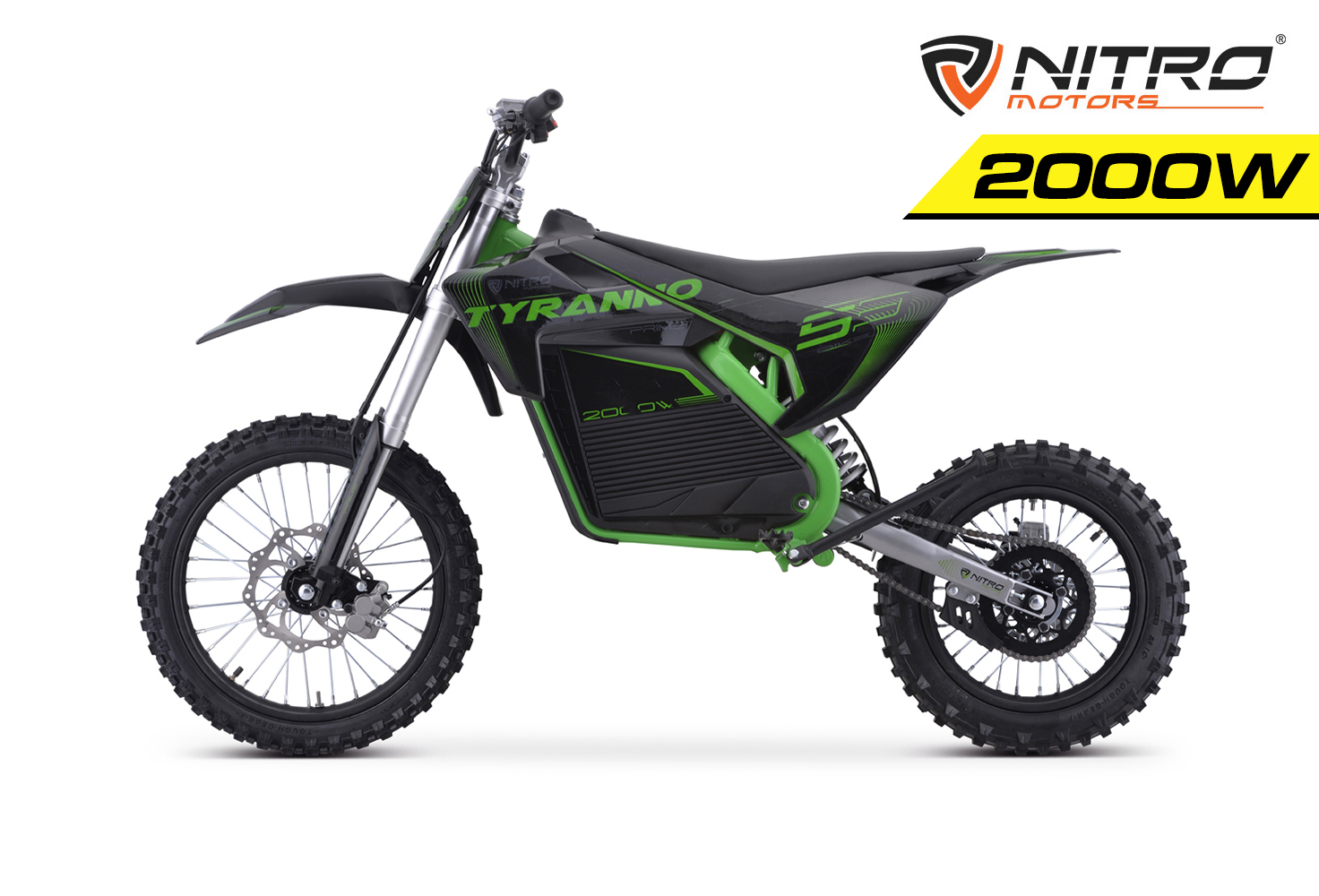 Menila Import - NITRO E-Dirtbike Tyranno 2000W 72V30Ah Lith 17"14" Art ...